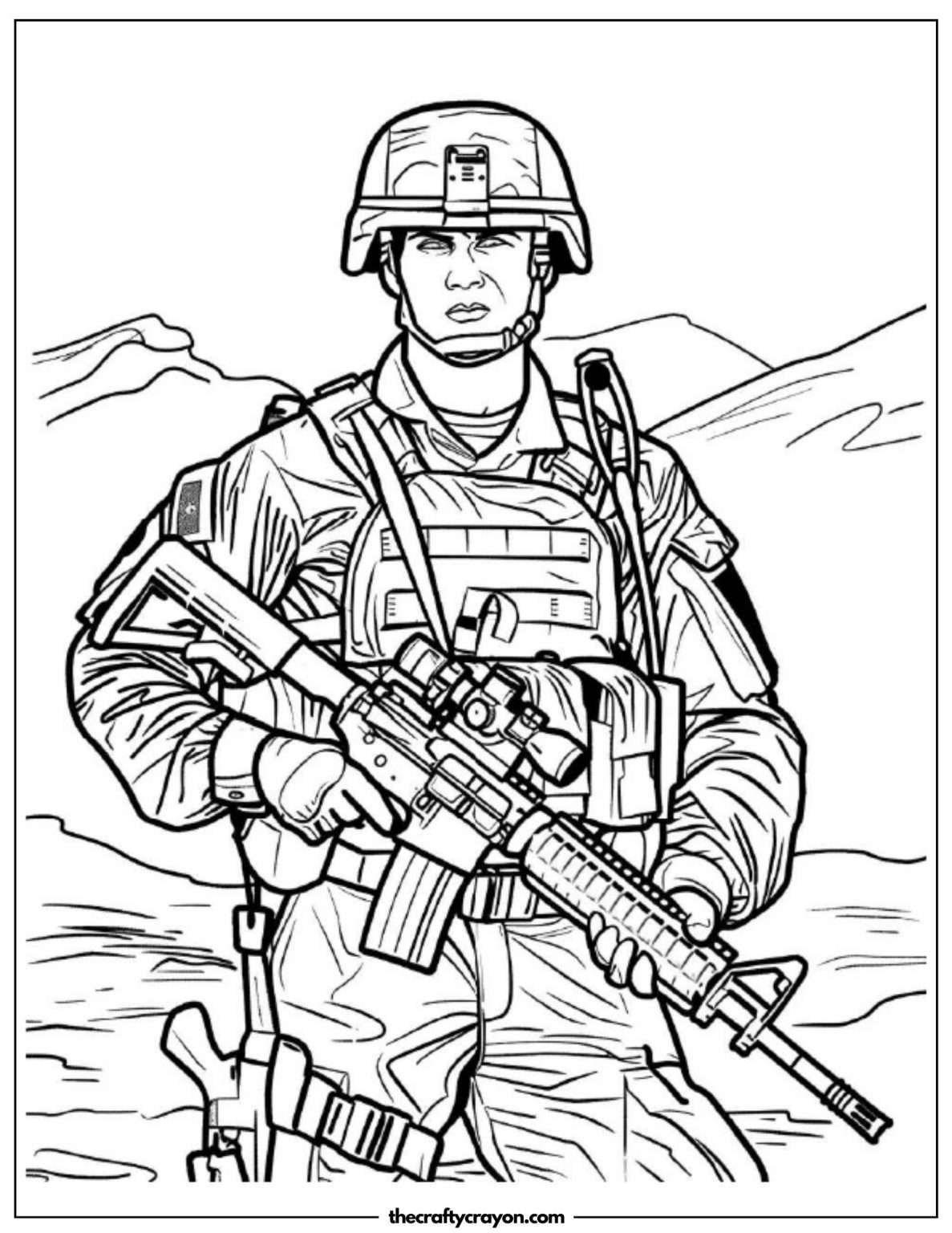 Army Coloring Pages (Free Printable PDFs)
