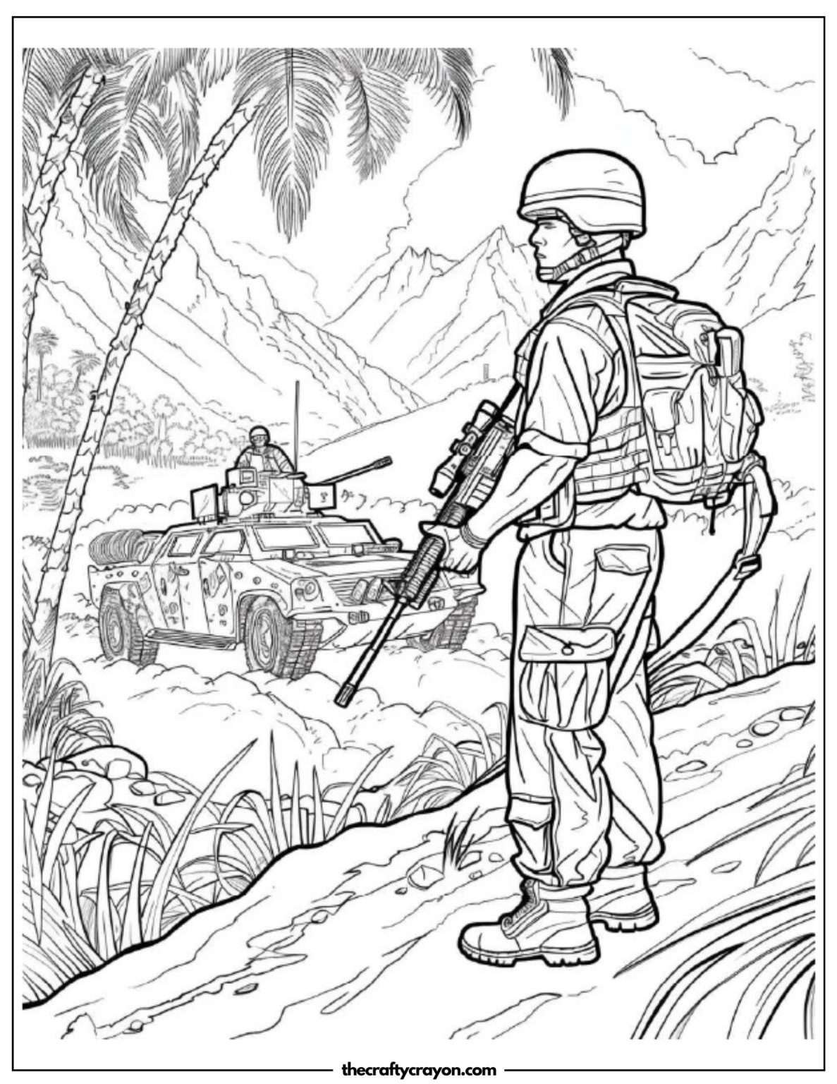 Army Coloring Pages (Free Printable PDFs)