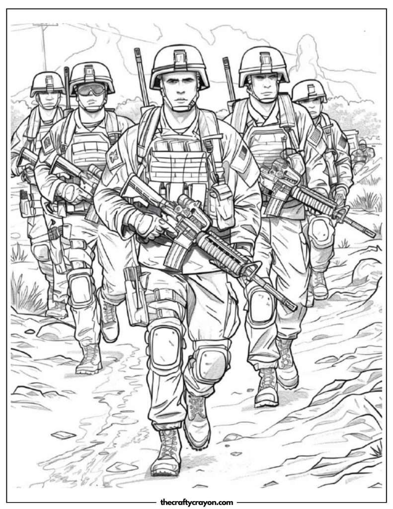 Army Coloring Pages (Free Printable PDFs)