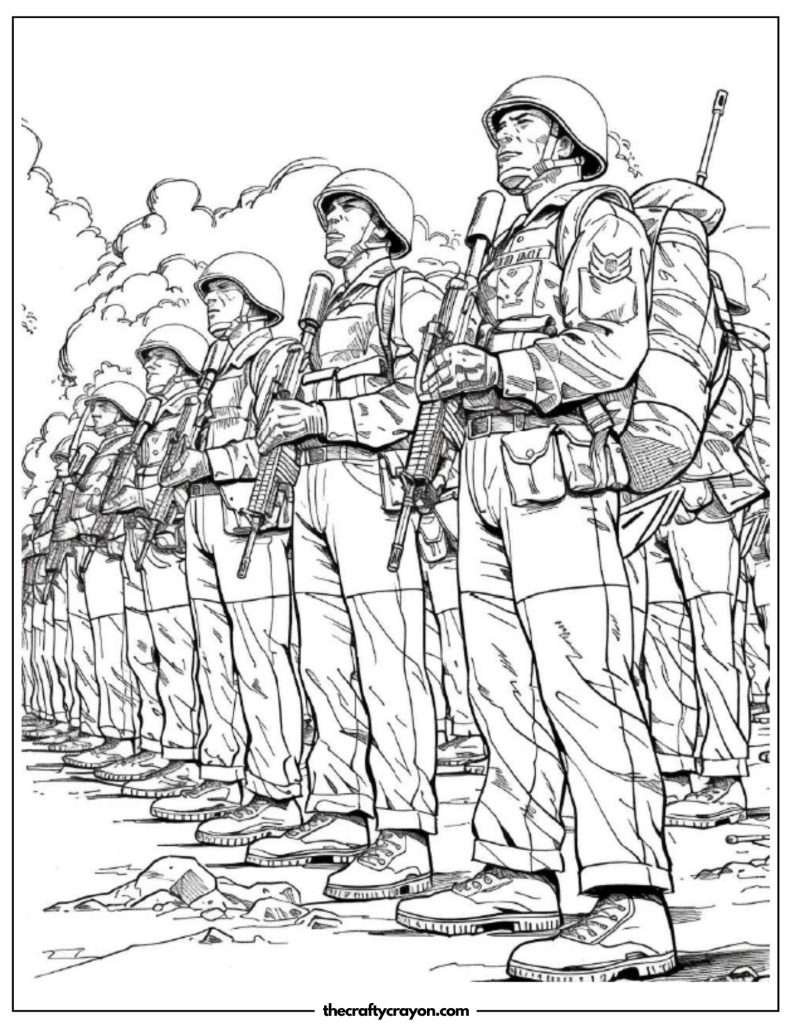 Army Coloring Pages (Free Printable PDFs)