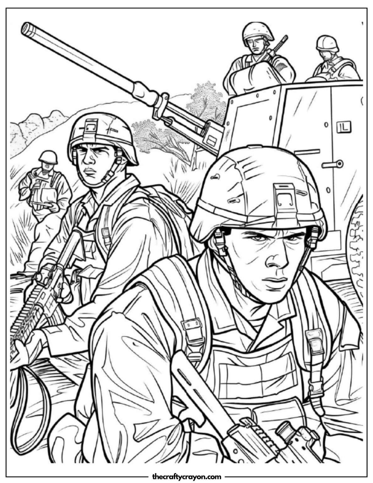 Army Coloring Pages (Free Printable PDFs)
