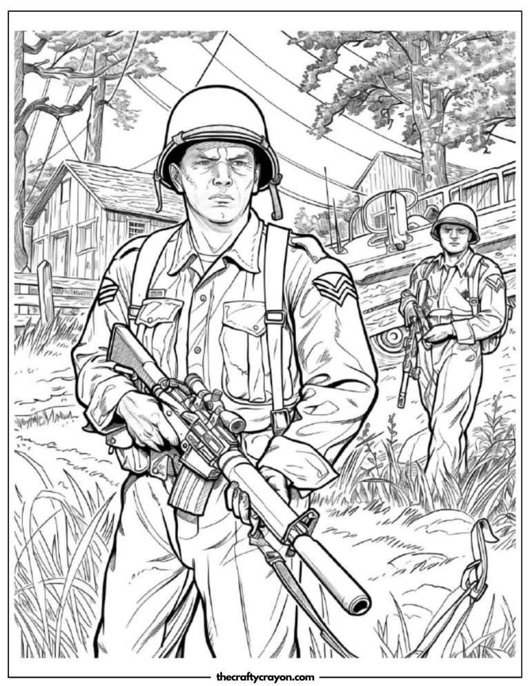 Army Coloring Pages (Free Printable PDFs)