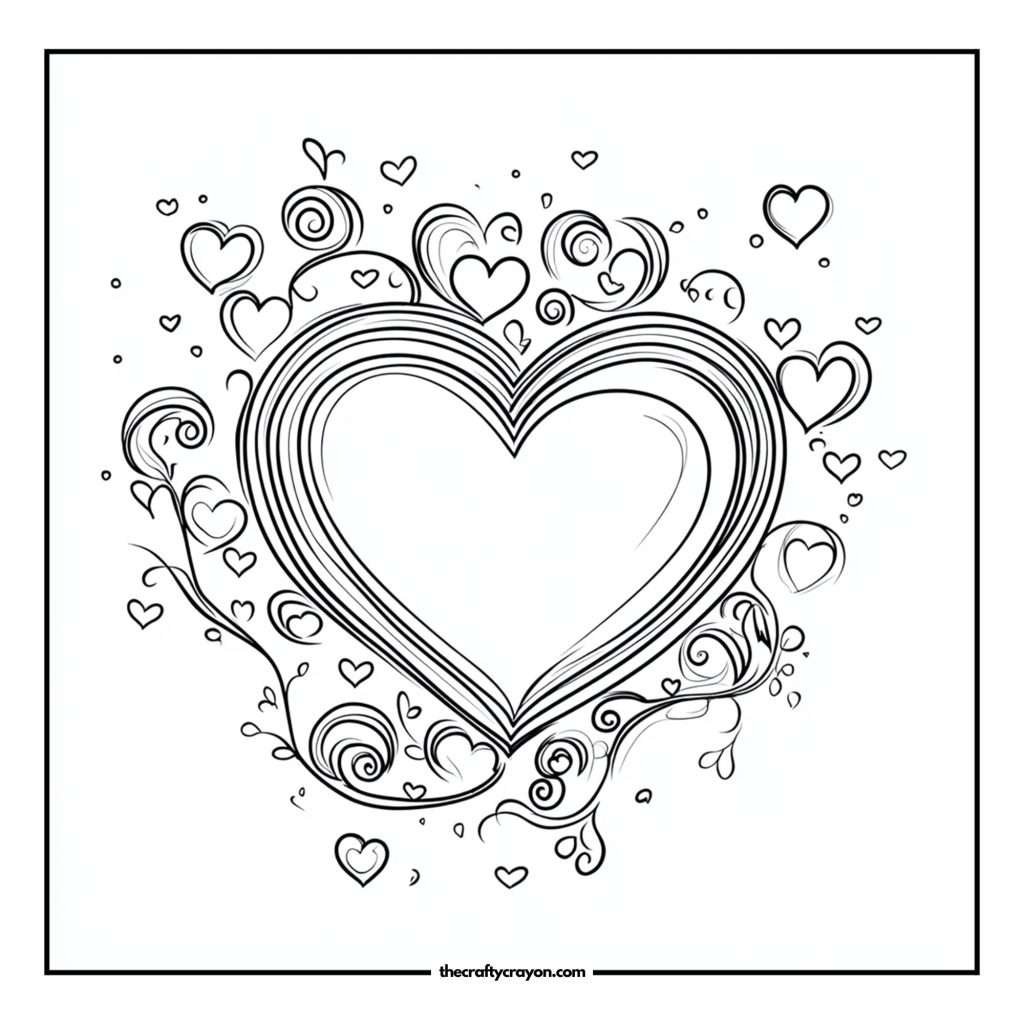 20 Free Printable Heart Coloring Pages