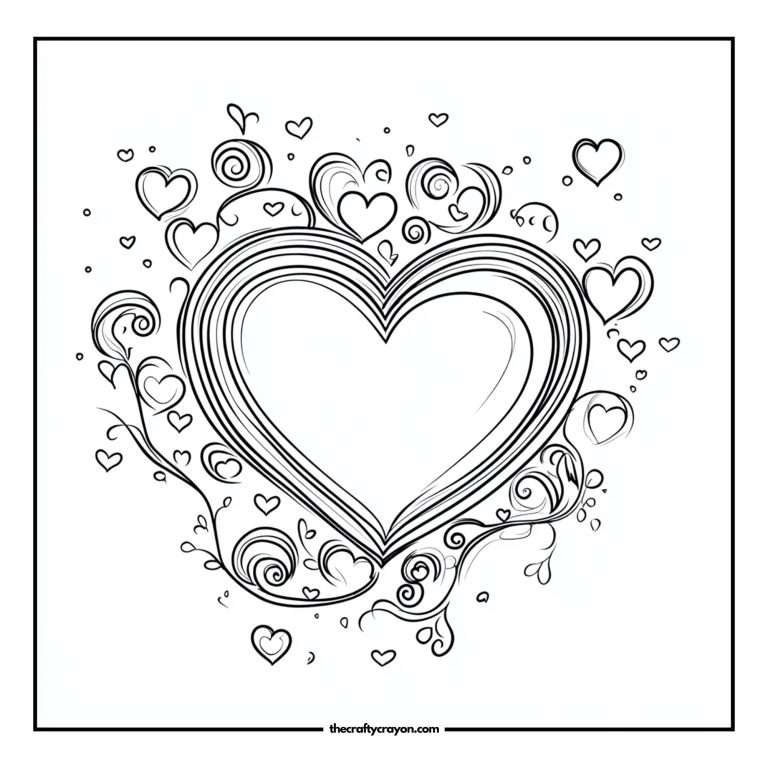 20 Free Printable Heart Coloring Pages