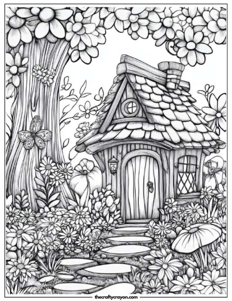 Fairy Garden Coloring Pages (Free Printable PDFs)