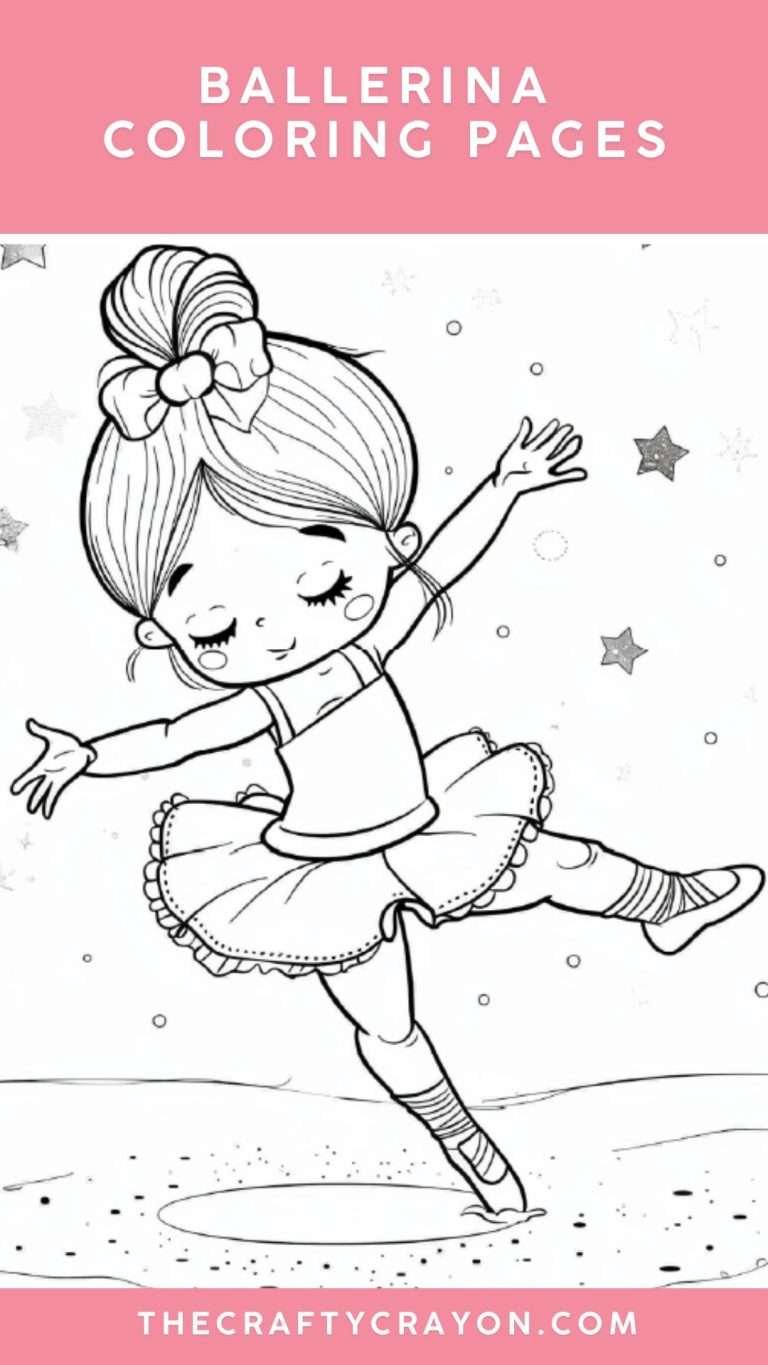 Ballerina Coloring Pages (Free Printable PDFs)
