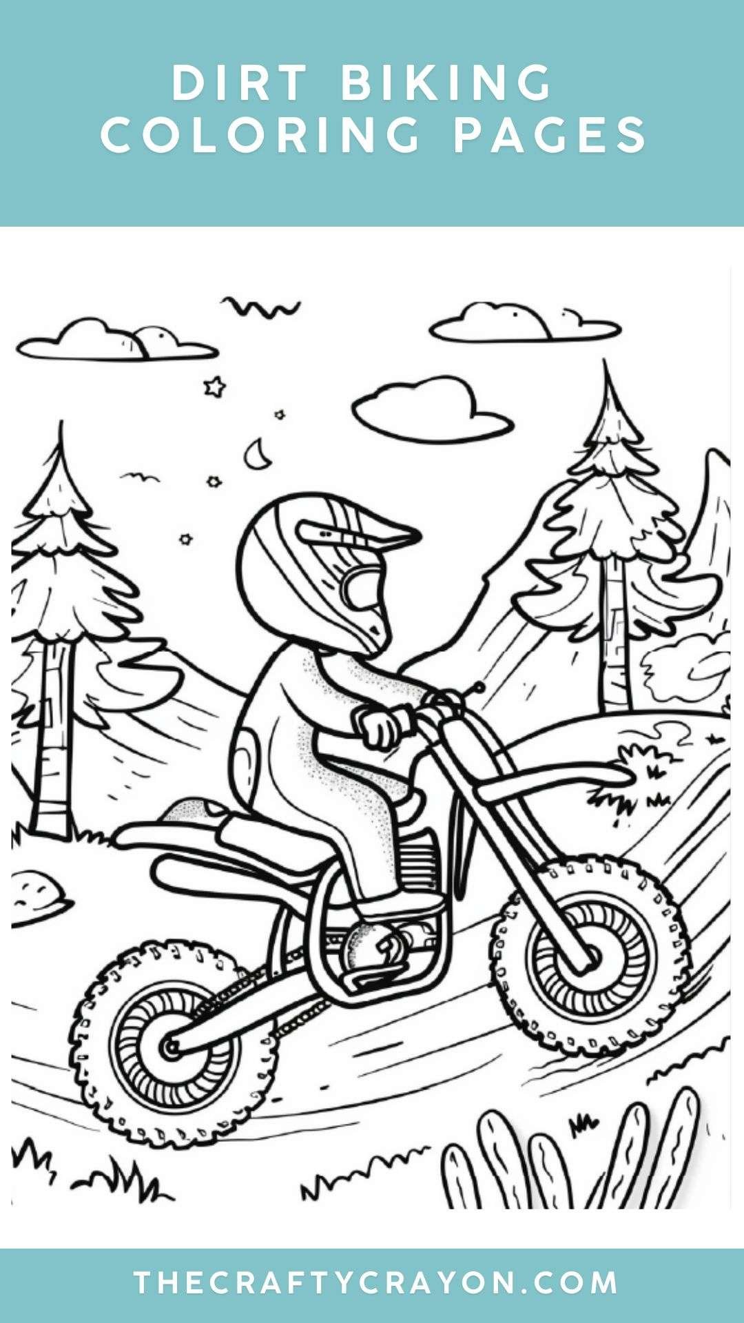 Dirt Biking Coloring Pages (Free Printable PDFs)