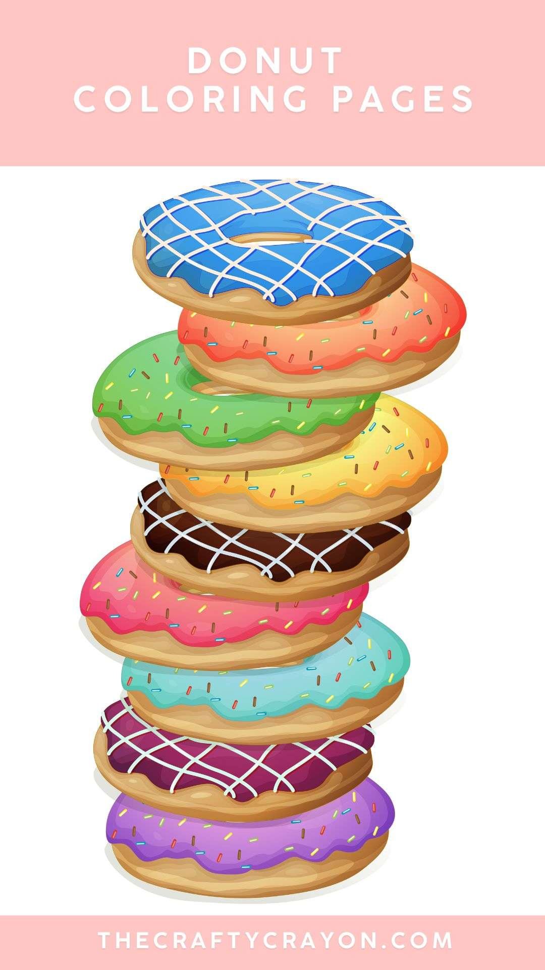 Donut Coloring Pages (Free Printable PDFs)