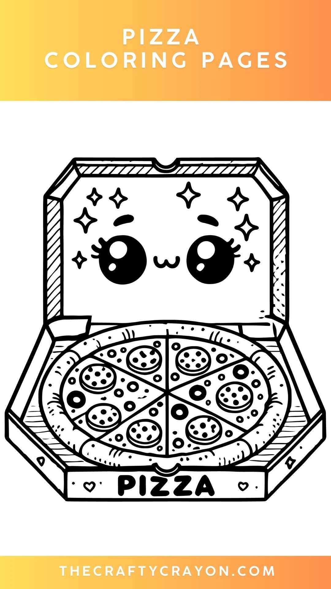 Pizza Coloring Pages (Free Printable PDFs)