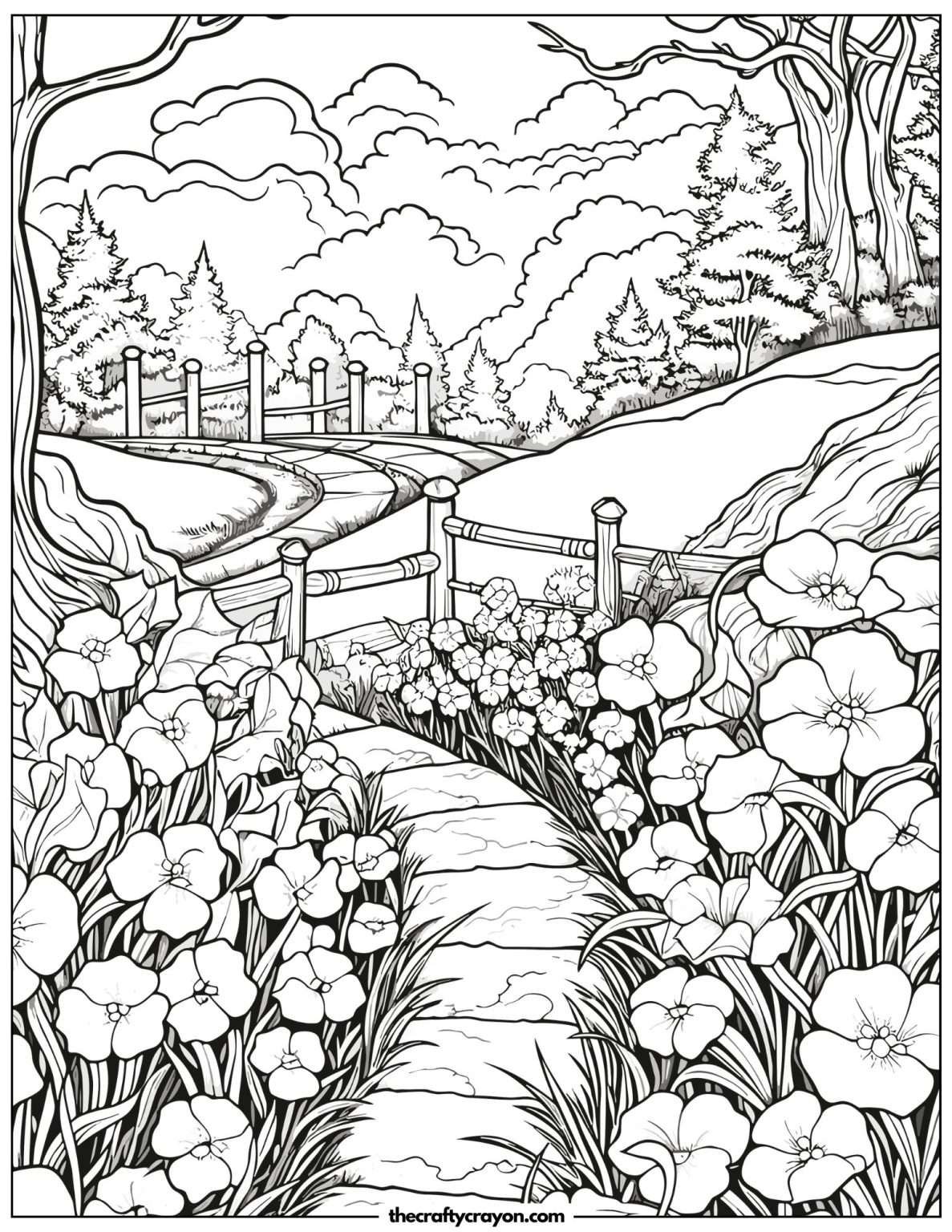Beautiful Nature Coloring Pages