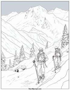 Mountain Coloring Pages (Free Printable PDFs)