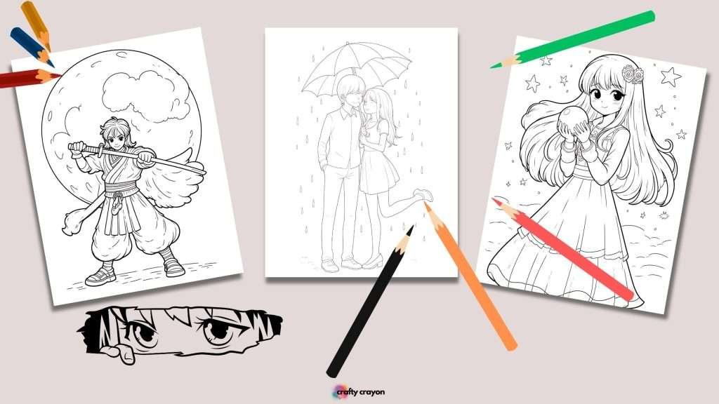 Anime Coloring Pages (Free Printable PDFs)