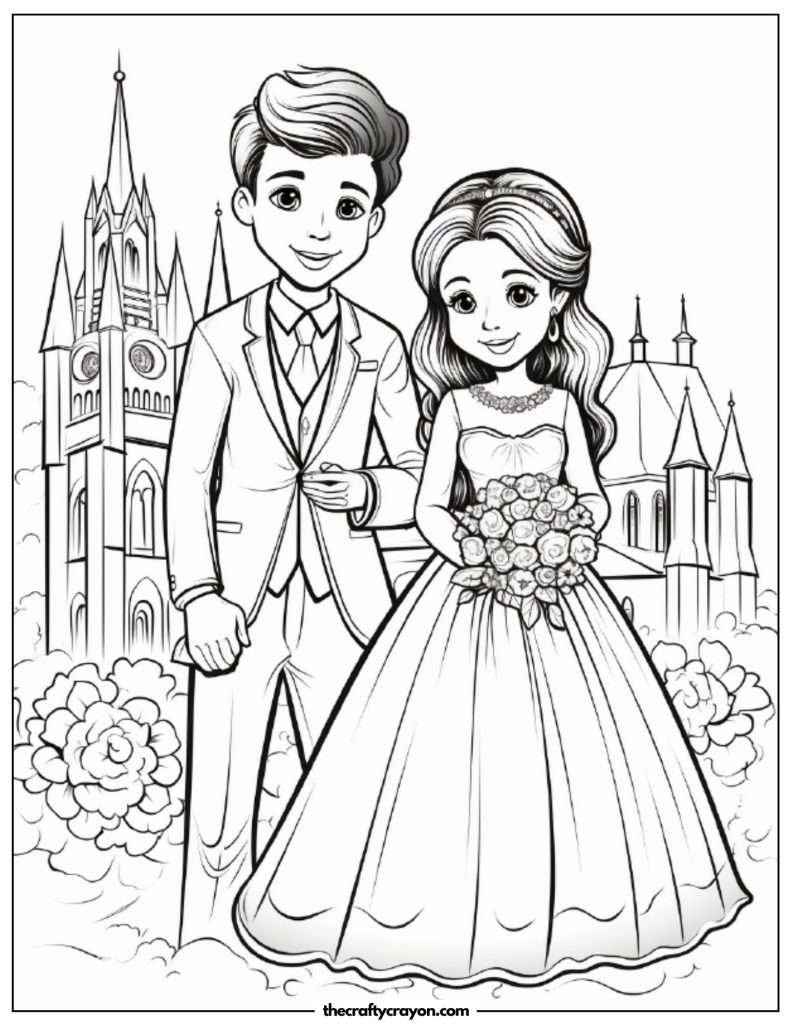 Wedding Coloring Pages (Free Printable PDFs)