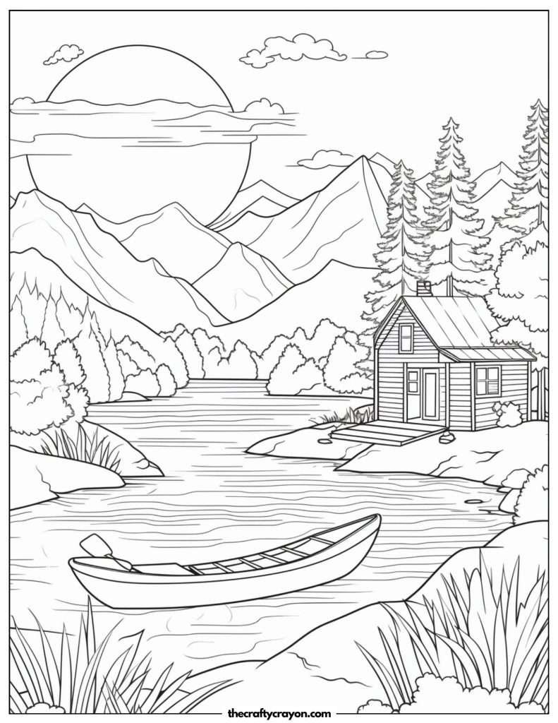 Mountain Coloring Pages (Free Printable PDFs)