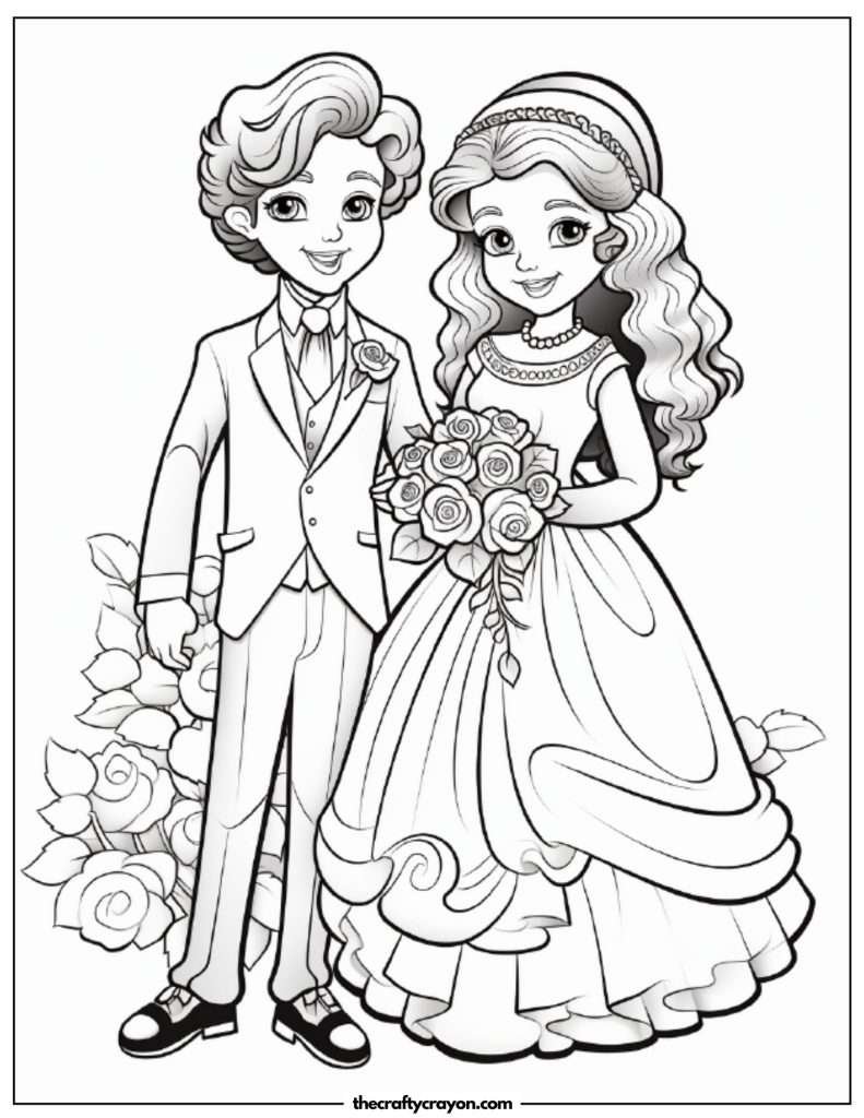 Wedding Coloring Pages (Free Printable PDFs)