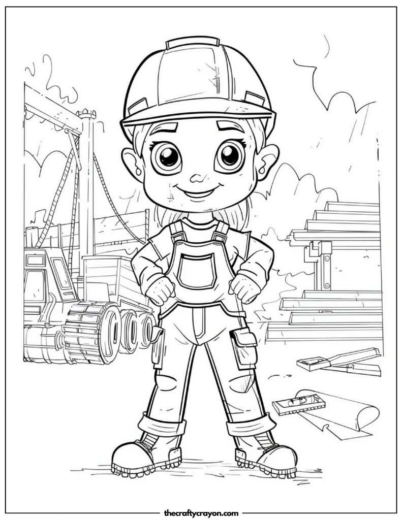 Construction Coloring Pages (Free Printable PDFs)