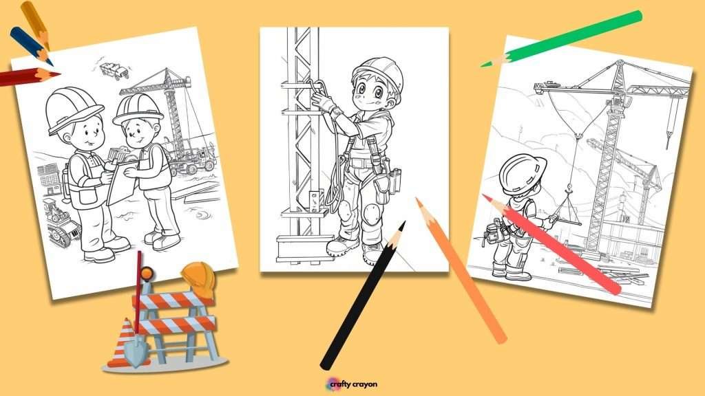 Construction Coloring Pages (Free Printable PDFs)