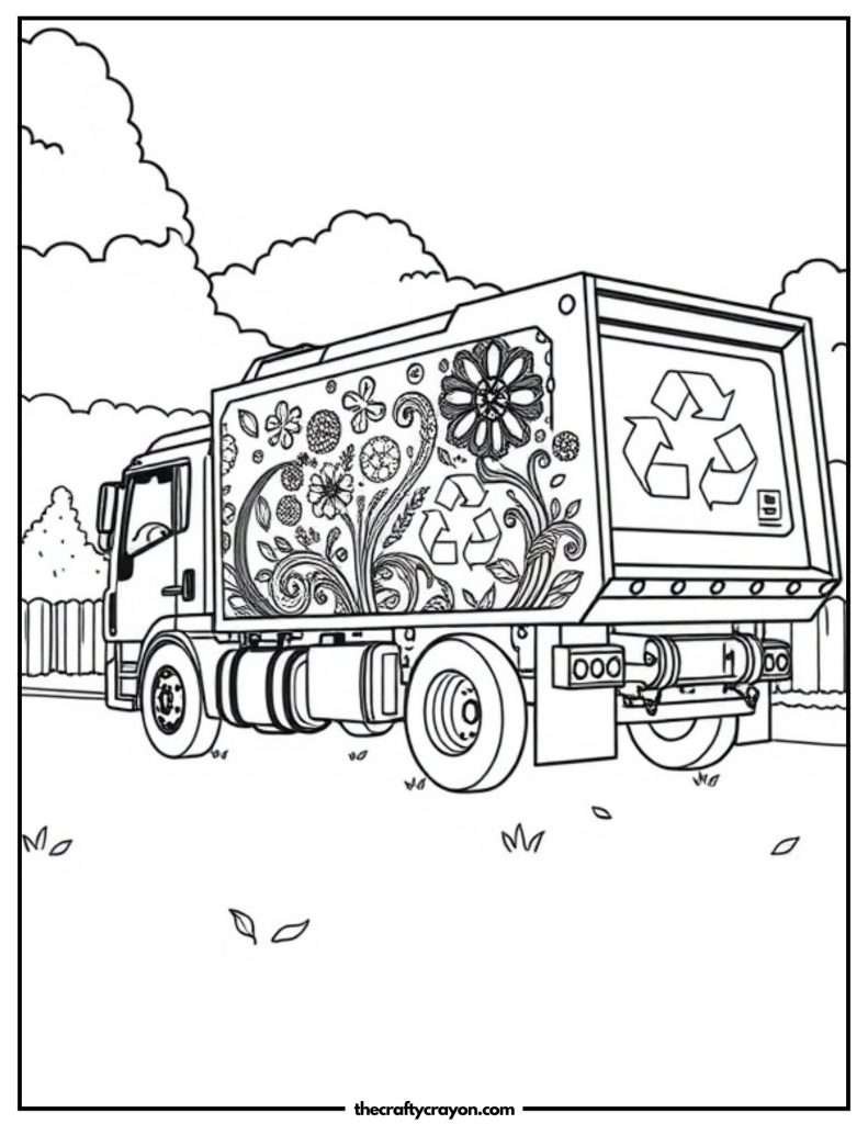 Garbage Truck Coloring Pages (Free Printable PDFs)