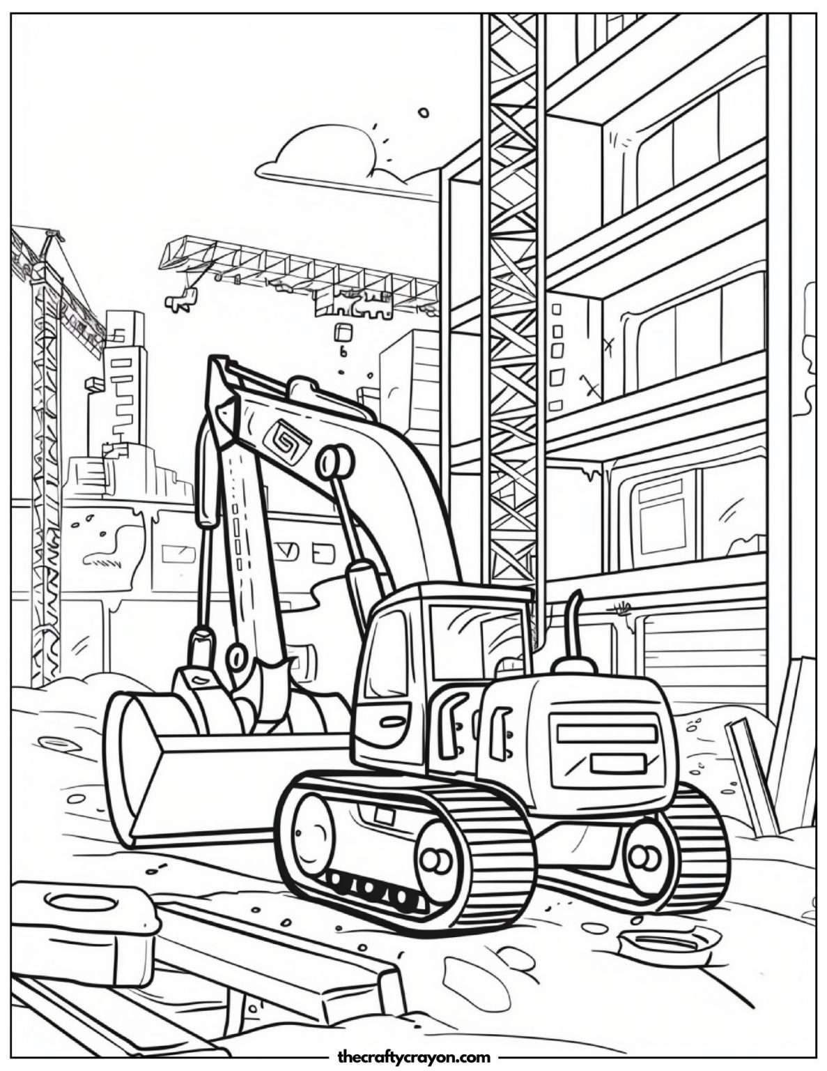Construction Coloring Pages (Free Printable PDFs)