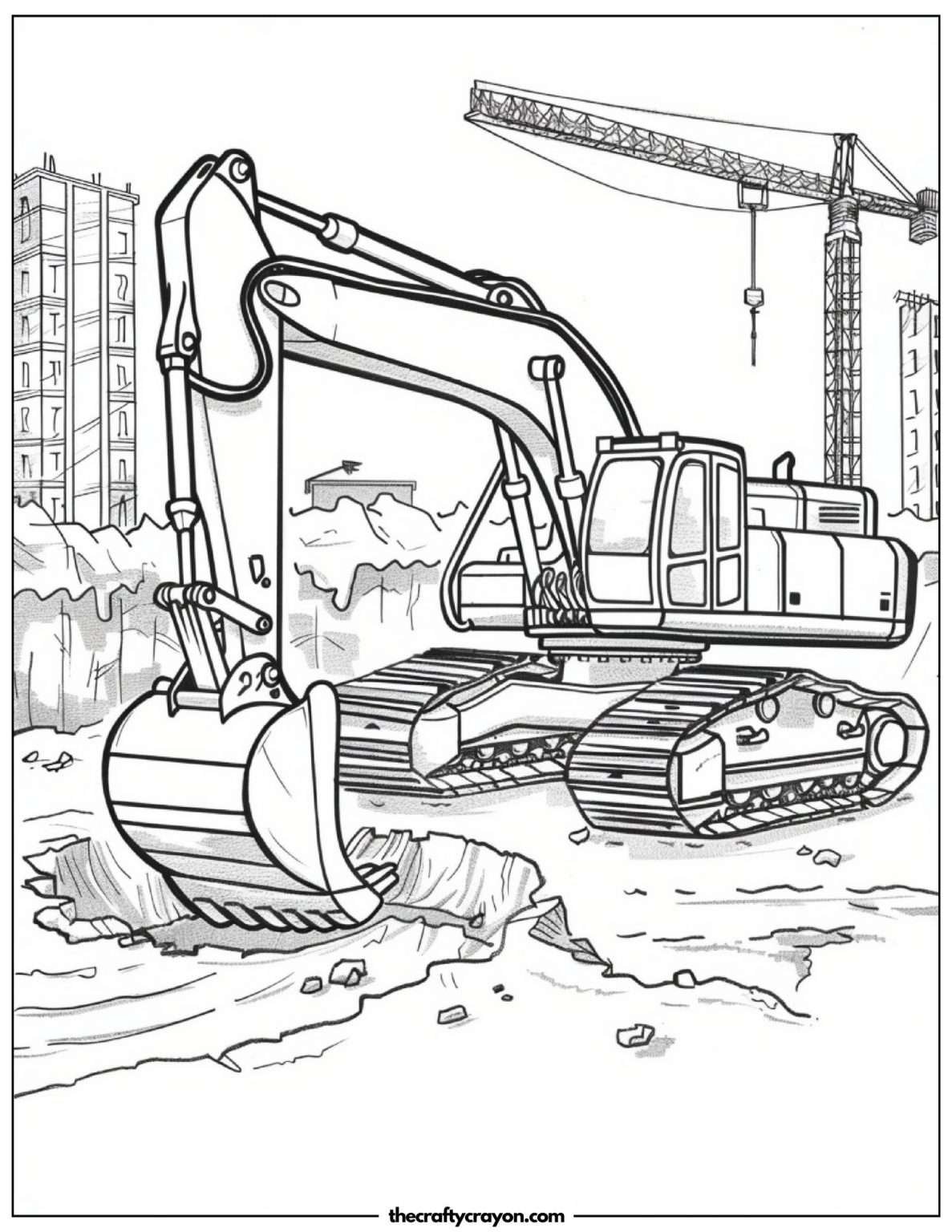 Construction Coloring Pages (Free Printable PDFs)
