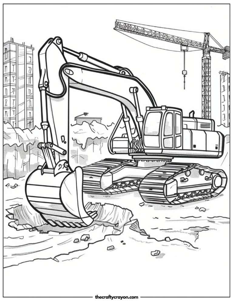 Construction Coloring Pages (Free Printable PDFs)