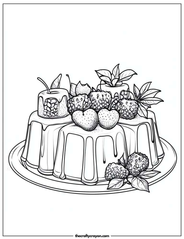 Dessert Coloring Pages (Free Printable PDFs)