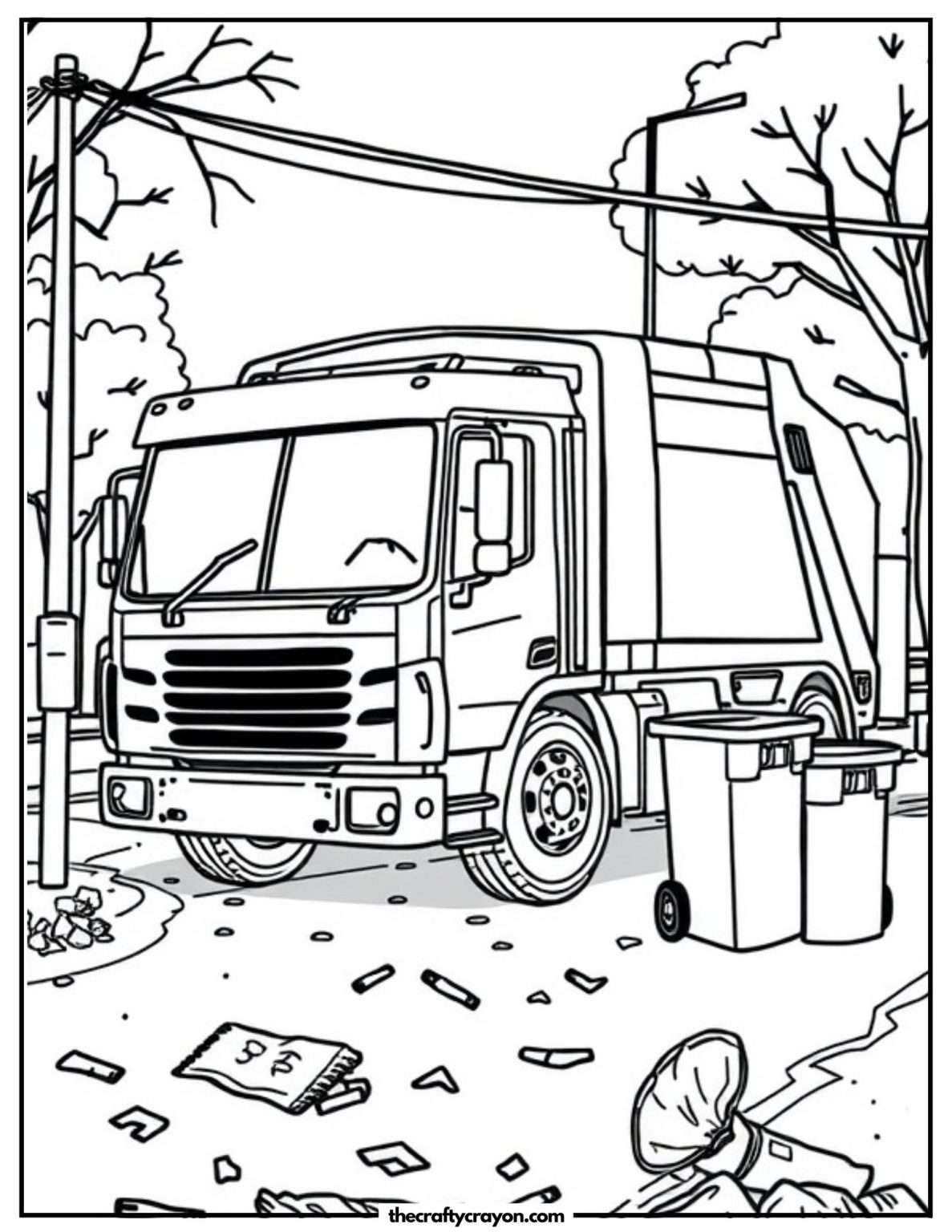 Garbage Truck Coloring Pages (Free Printable PDFs)