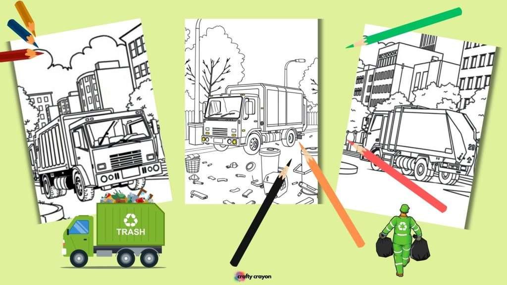 Garbage Truck Coloring Pages (Free Printable PDFs)