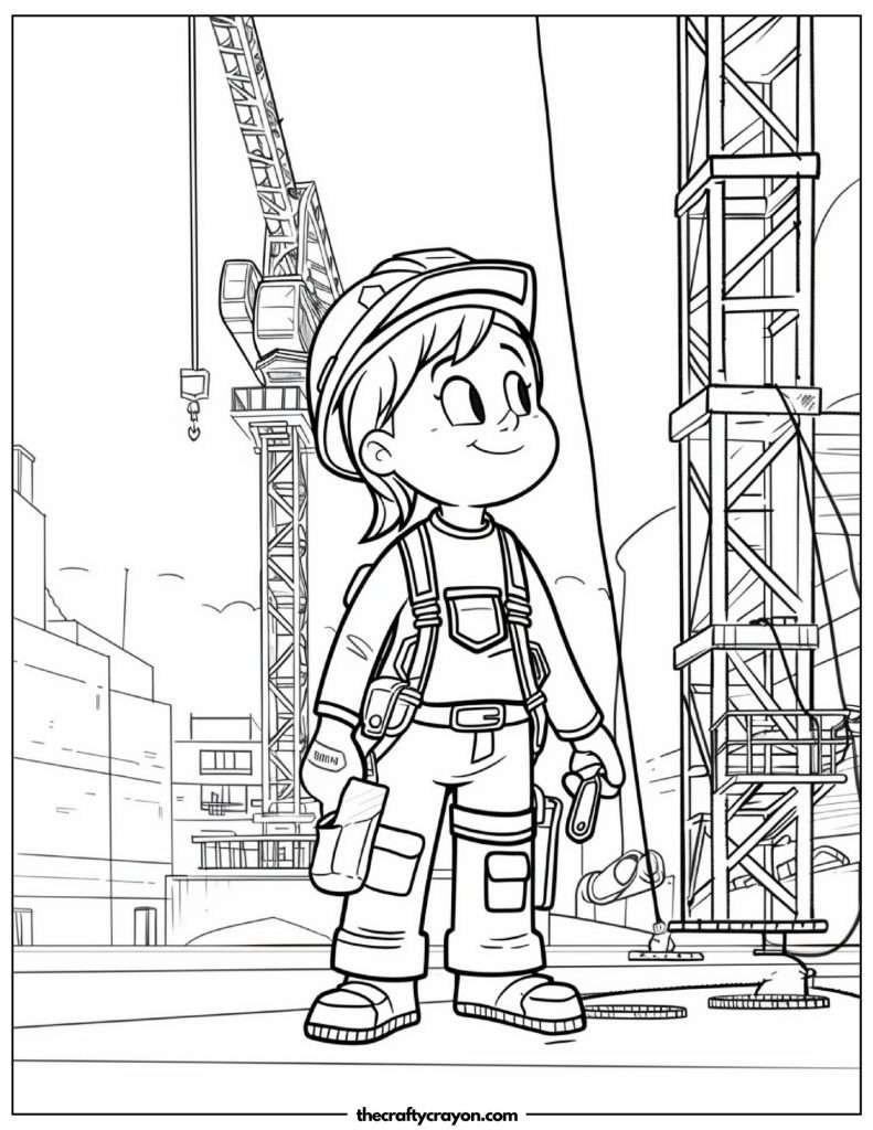 Construction Coloring Pages (Free Printable PDFs)