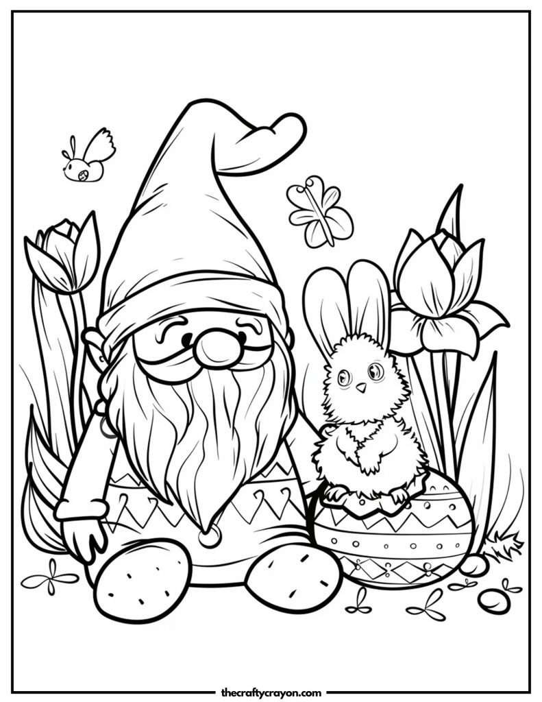 Gnome Coloring Pages (Free Printable PDFs)