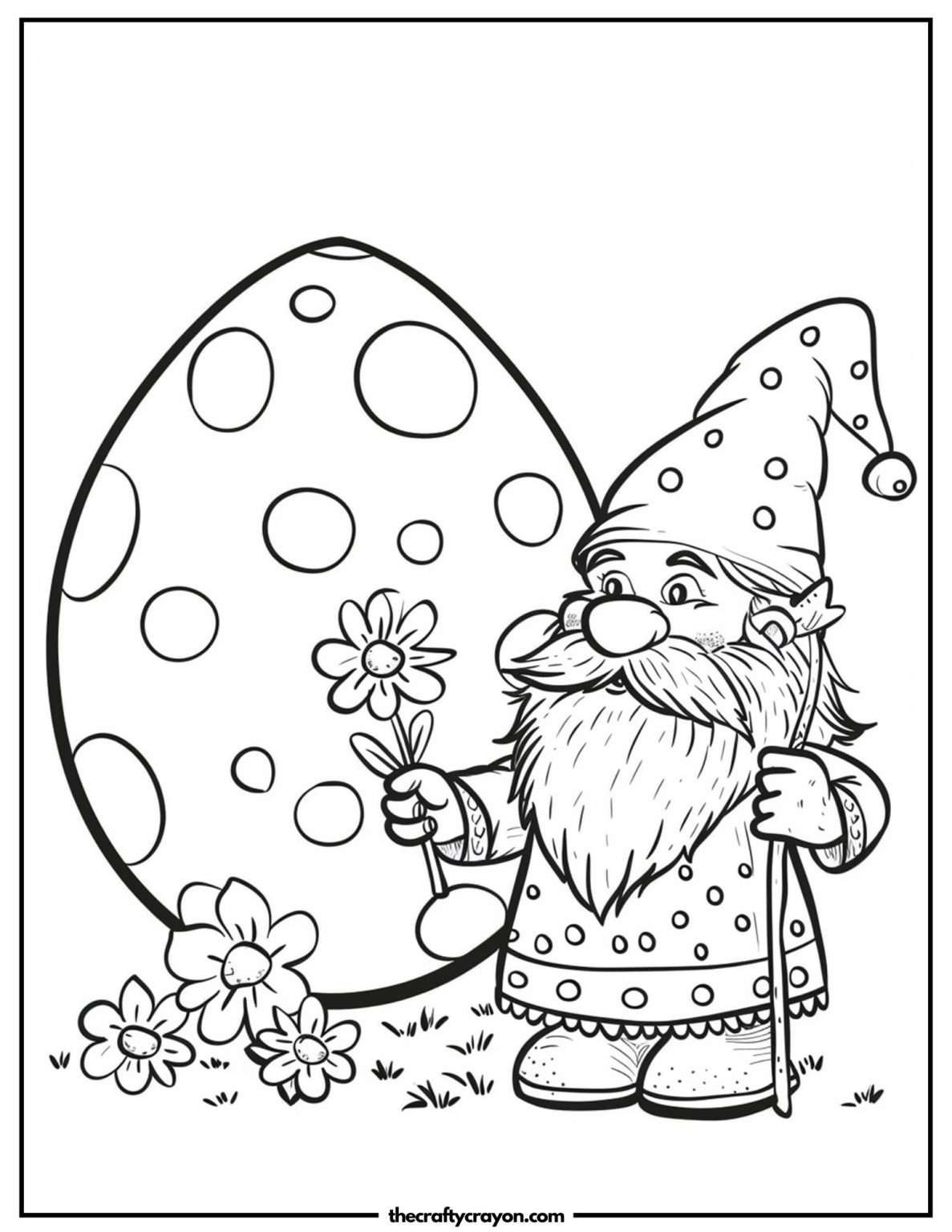 Gnome Coloring Pages (Free Printable PDFs)