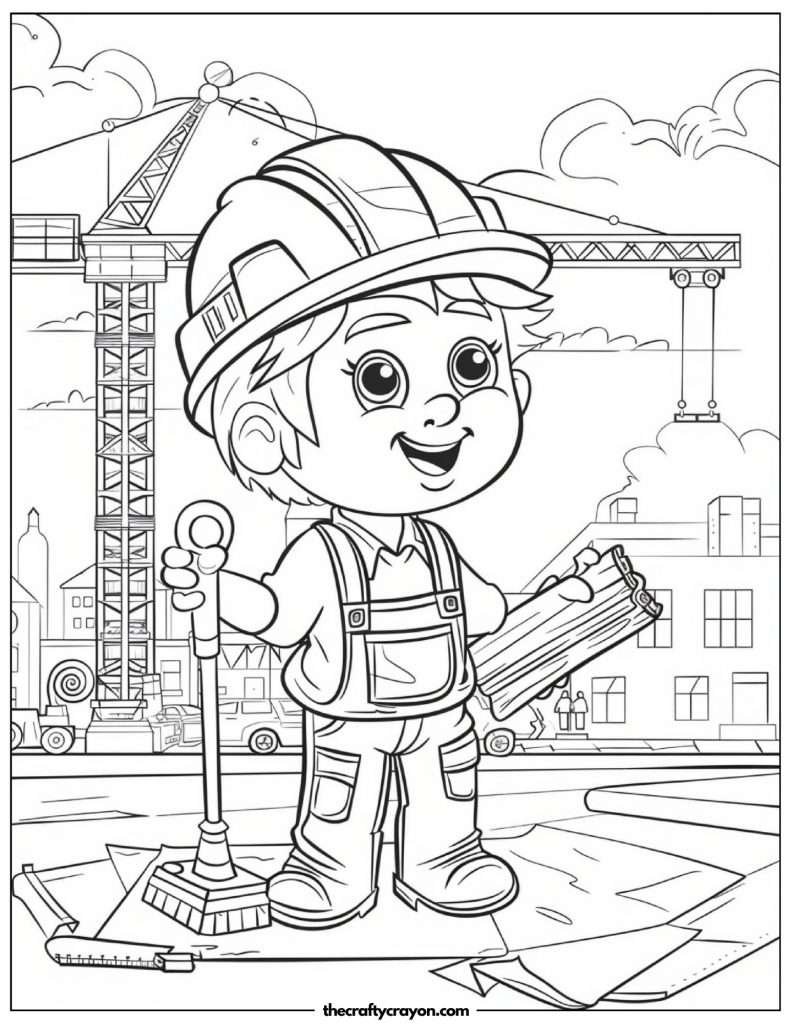 Construction Coloring Pages (Free Printable PDFs)