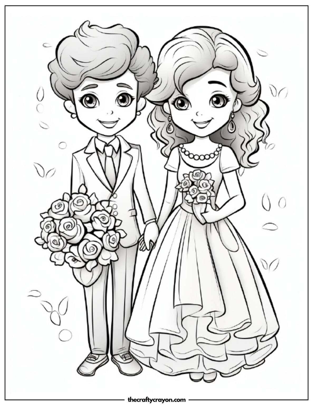 Wedding Coloring Pages (Free Printable PDFs)