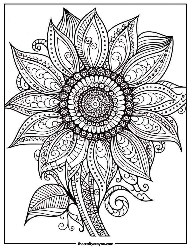 Zentangle Coloring Pages For Adults