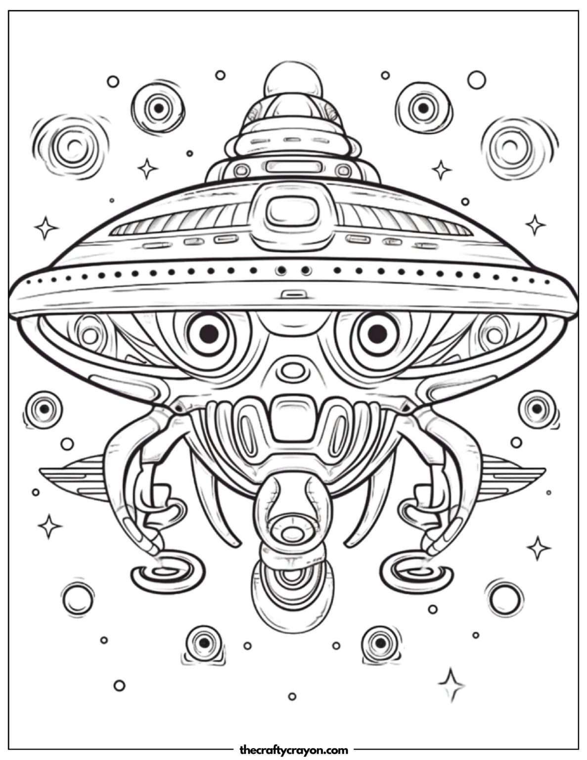 Spaceship Coloring Pages (Free Printable PDFs)