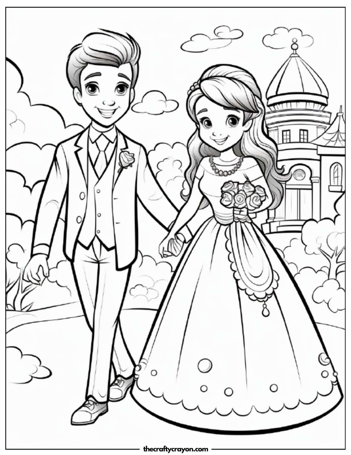 Wedding Coloring Pages (Free Printable PDFs)