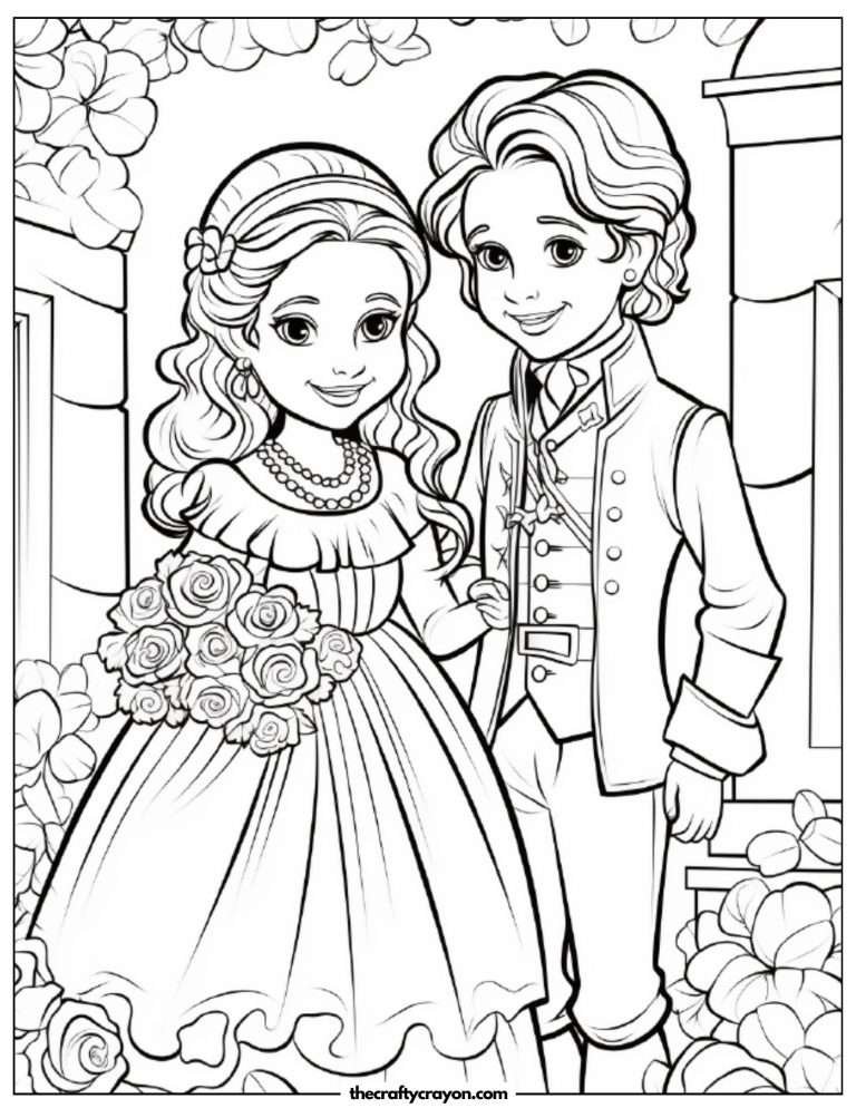 Wedding Coloring Pages (Free Printable PDFs)