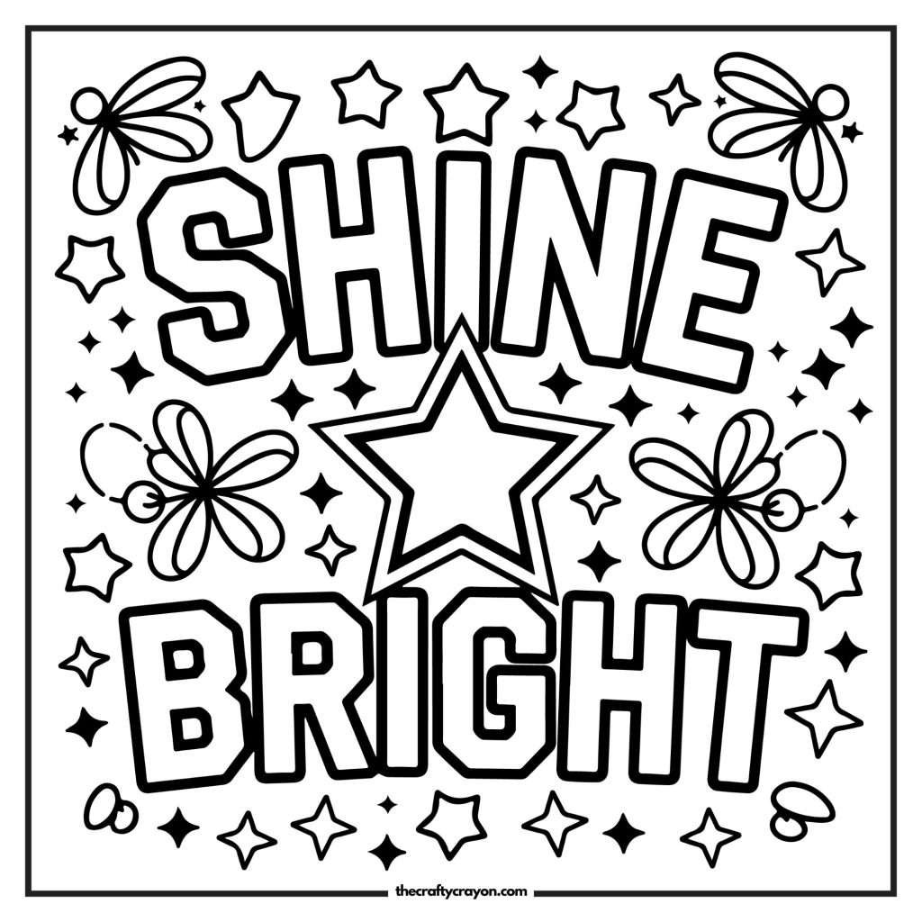 Inspirational Coloring Pages (Free Printable PDFs)