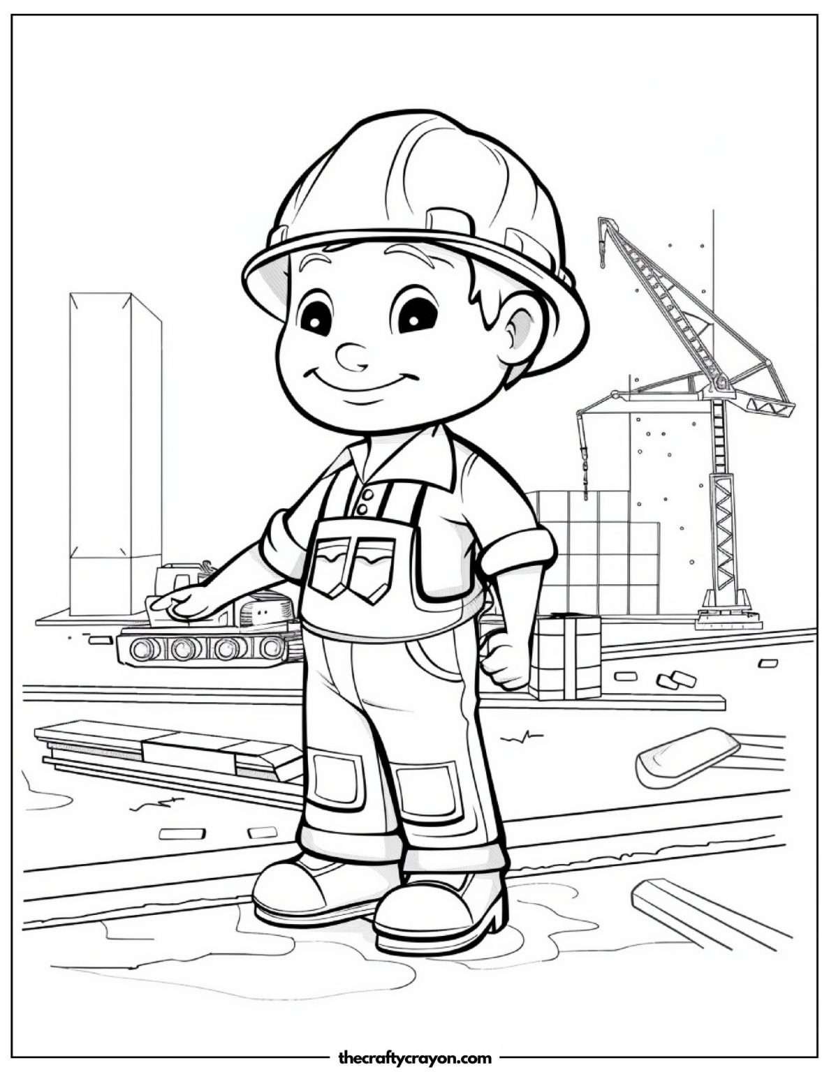 Construction Coloring Pages (Free Printable PDFs)