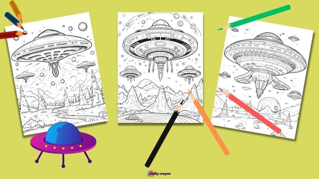 Spaceship Coloring Pages (Free Printable PDFs)