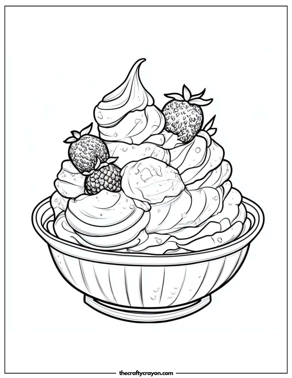 Dessert Coloring Pages (Free Printable PDFs)