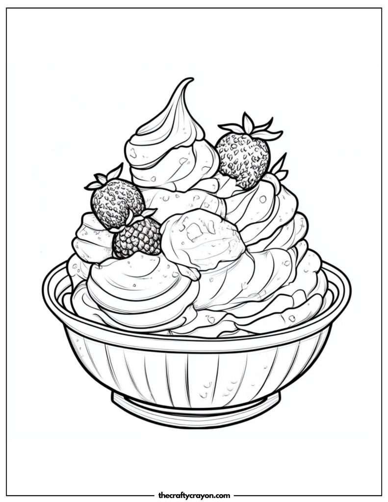 Dessert Coloring Pages (Free Printable PDFs)