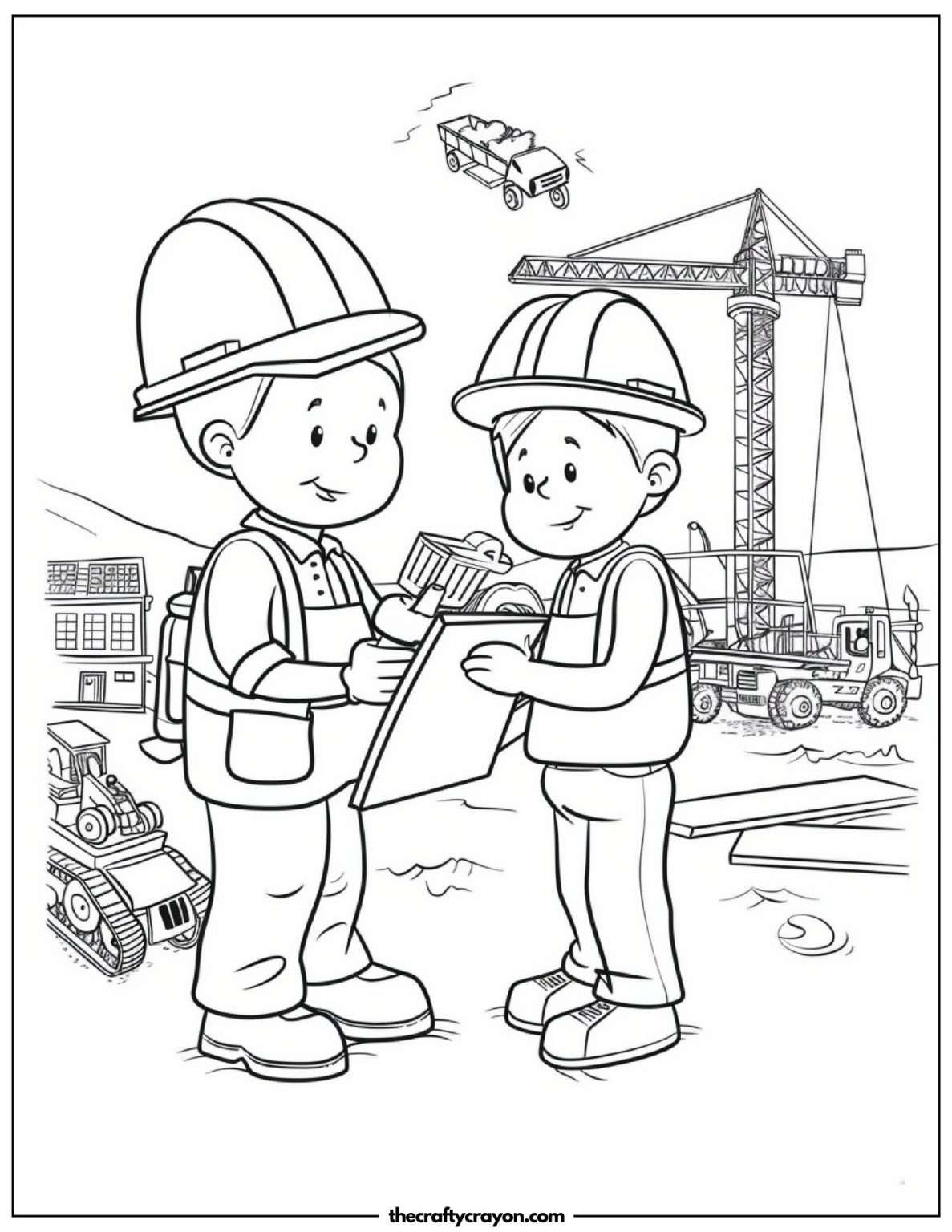 Construction Coloring Pages (Free Printable PDFs)