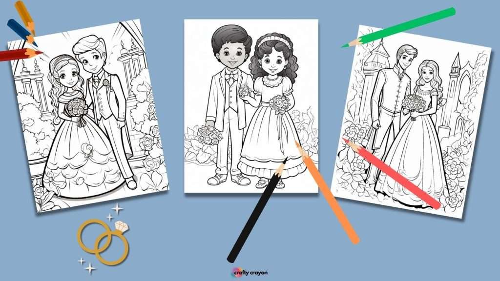 Wedding Coloring Pages (Free Printable PDFs)