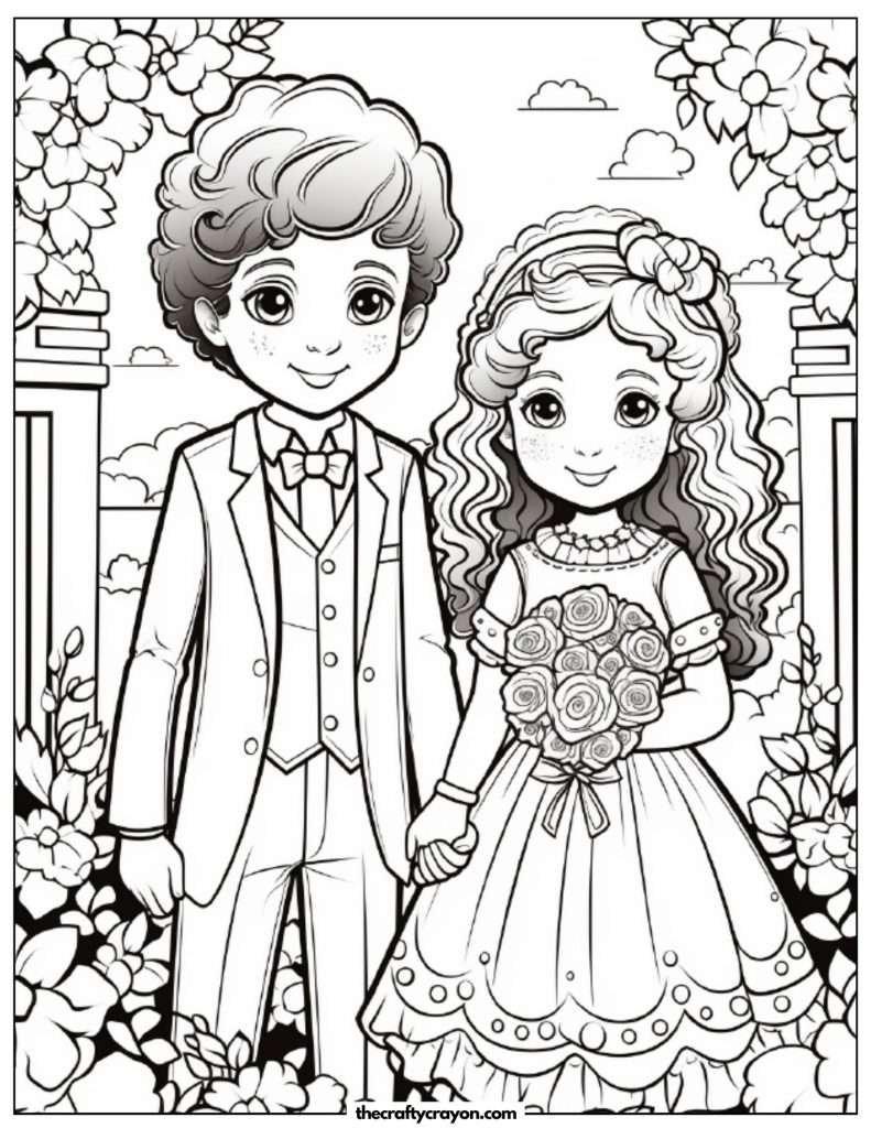 Wedding Coloring Pages (Free Printable PDFs)