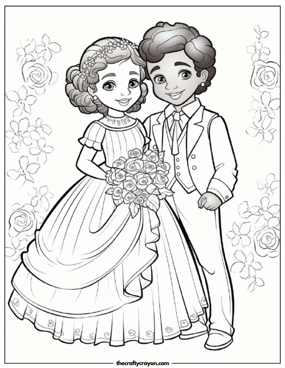 Wedding Coloring Pages (Free Printable PDFs)