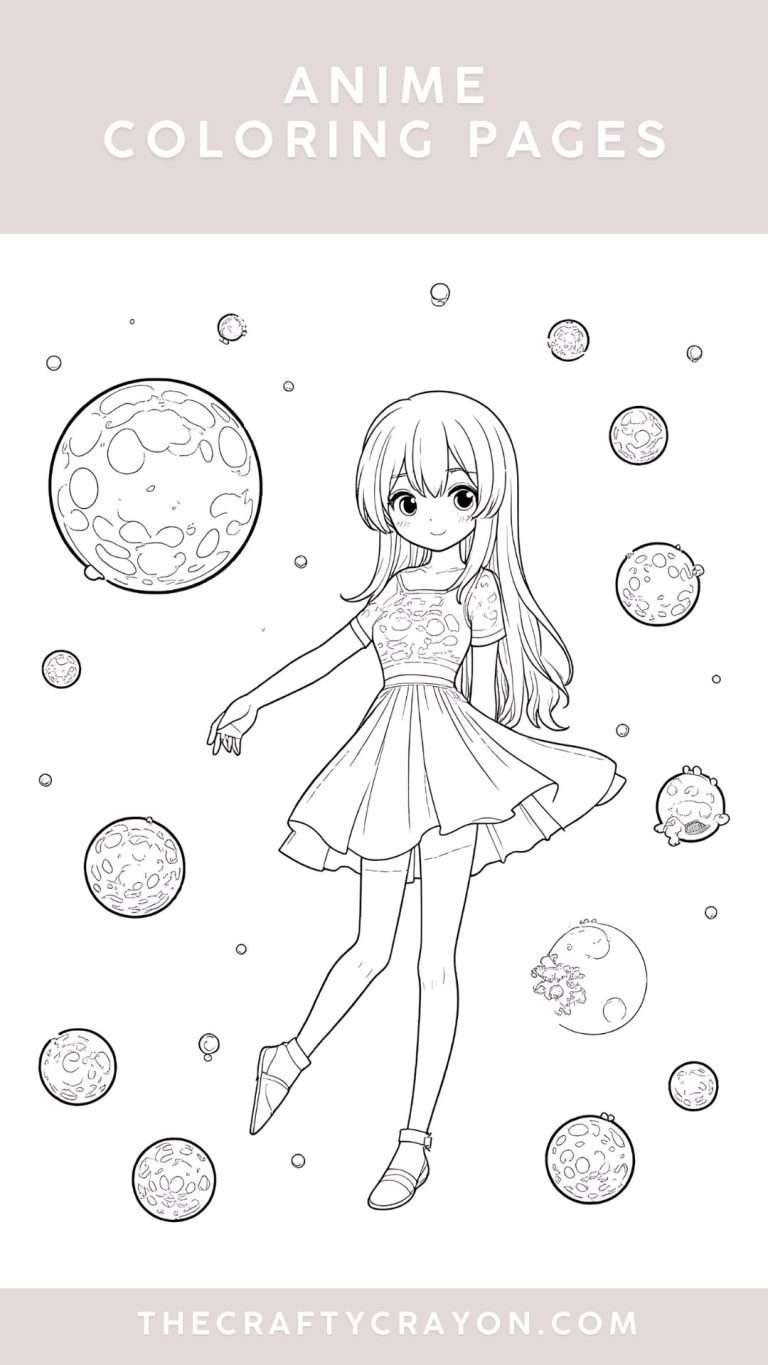 Anime Coloring Pages (Free Printable PDFs)