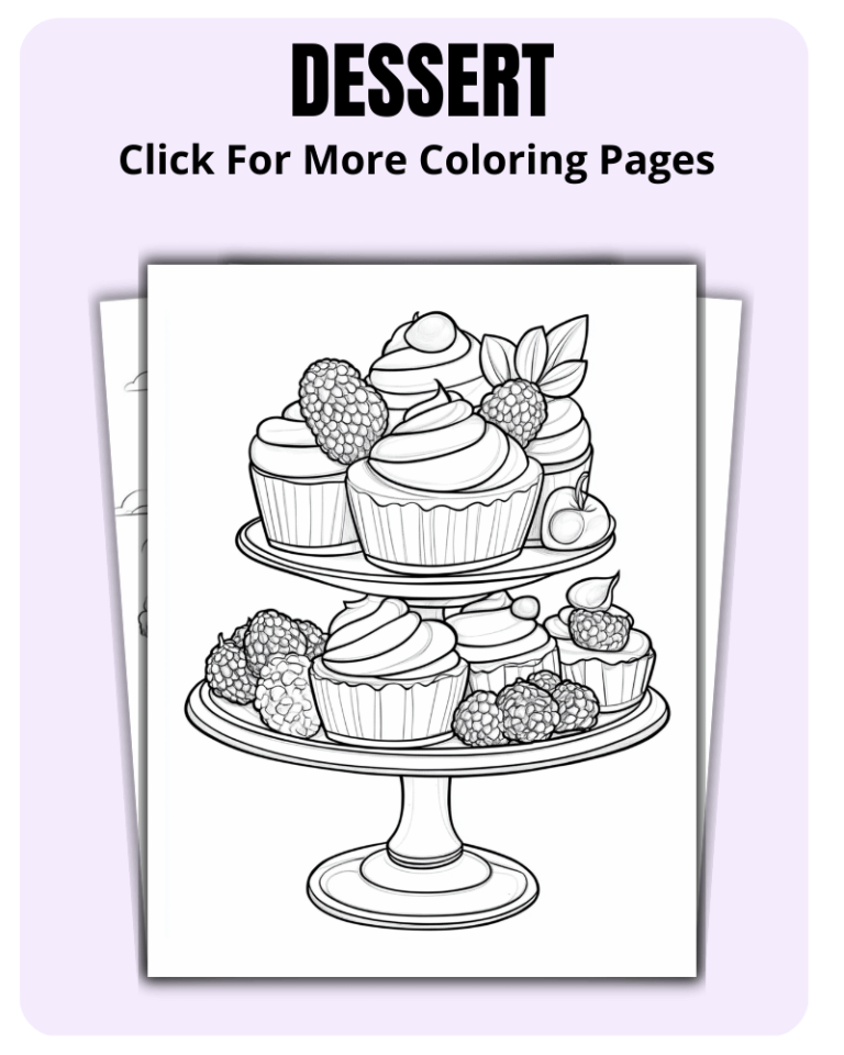 Food Coloring Pages (Free Printable PDFs)