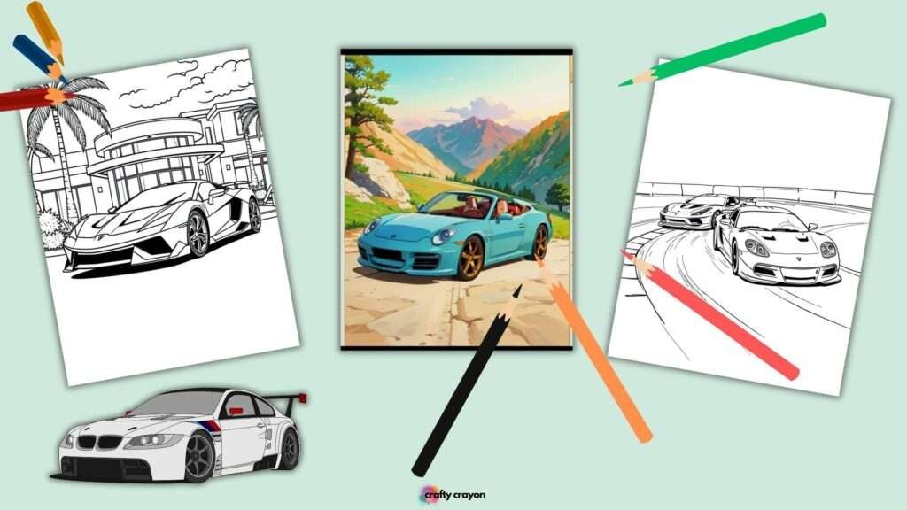 Sports Car Coloring Pages For Kids Who Love Speed and Style
